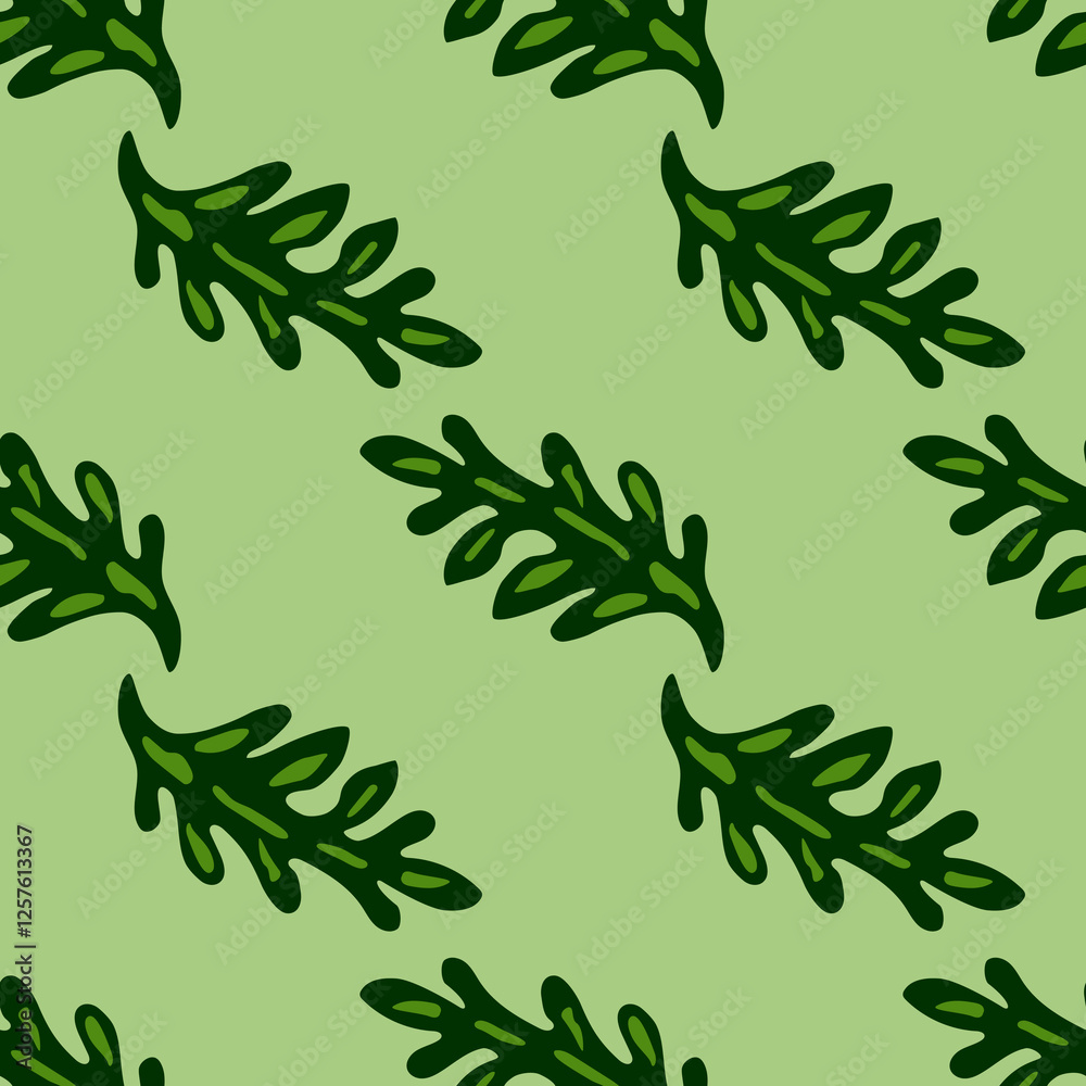 Botanical seamless backdrop featuring foliage. Stock Vector | Adobe Stock