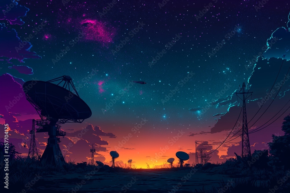 Using large satellite dishes to scan space signals in the search for ...