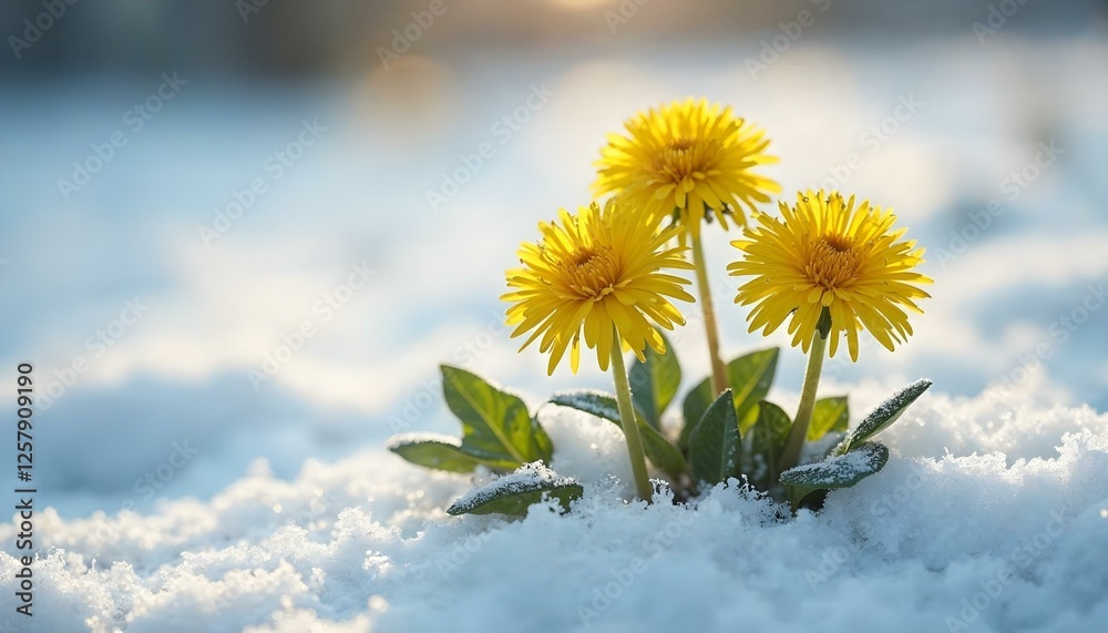Resilient Dandelion Symbol of Endurance and Perseverance Blooming ...