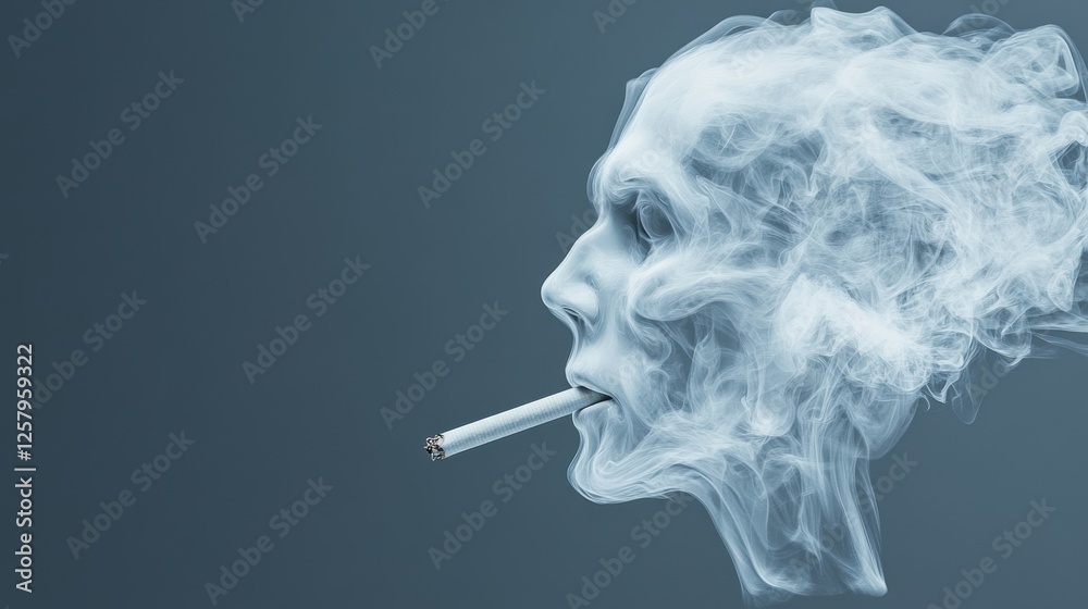 Thought-Provoking Image of Cigarette Smoke Morphing into a Symbol of ...