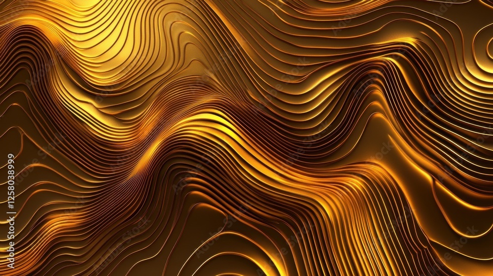 Luxury gold abstract topographic map background with golden lines ...