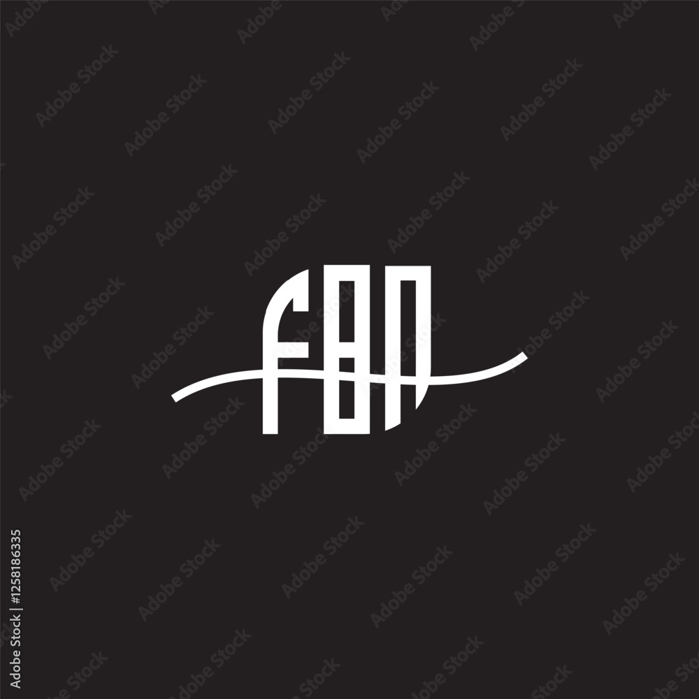 FBA letter logo design with white background in illustrator, vector ...