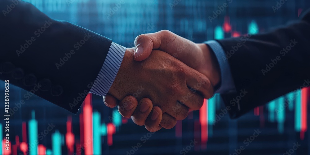 financial benefits income solutions concept. Handshake symbolizing ...