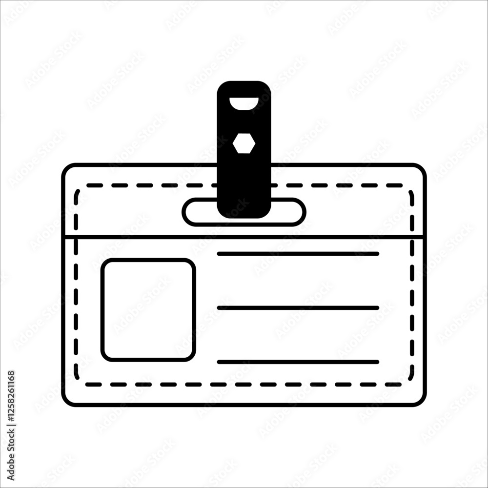 Id card icon vector. National id, identification card, voter id ...