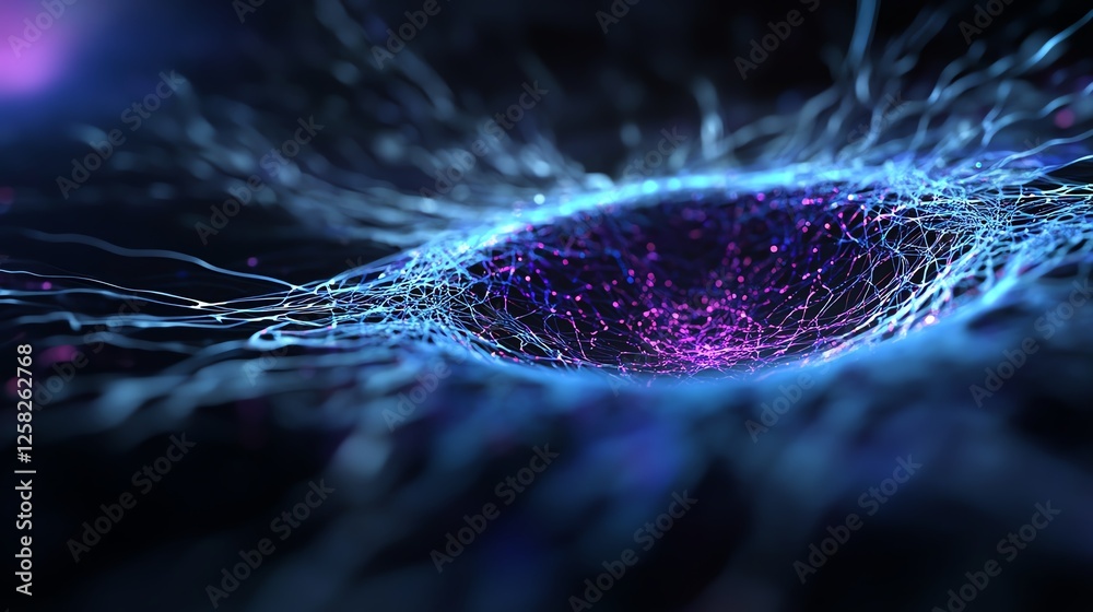 Quantum AI research lab with entangled particle simulations, quantum ...