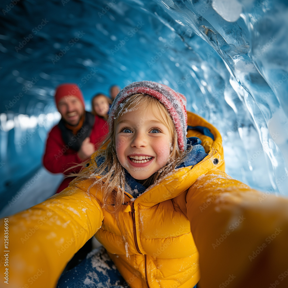 Discover the magic of Iceland's ice caves with your family! This image ...