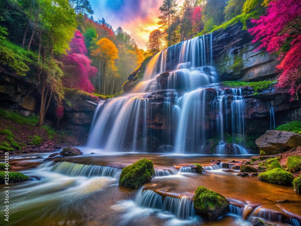 Surreal Cascade Falls, Giles County, Virginia: Slow Shutter Speed ...