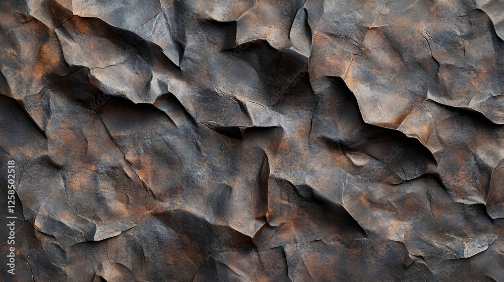 Intricate and Crumpled Metallic Paper Texture with Shades of Gray and ...