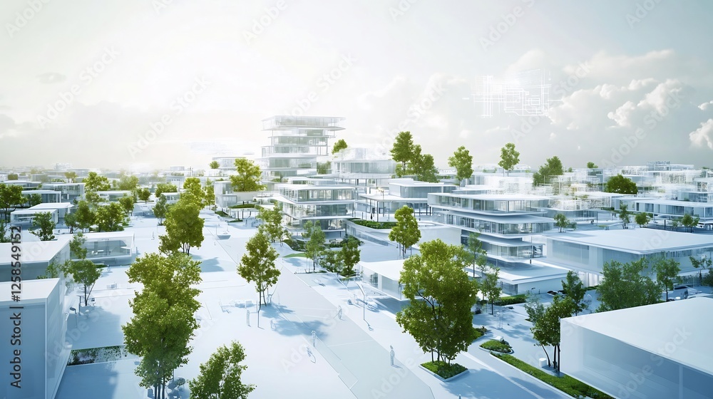 Futuristic rendering of urban scalability models in smart cities ...