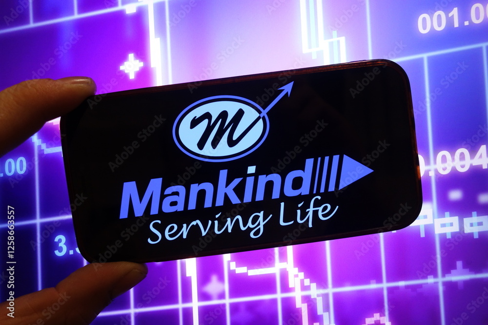 Konskie, Poland - January 23, 2025: Mankind Pharma company logo ...