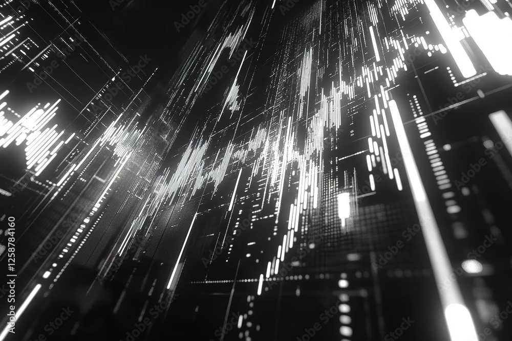 Stock chart animation - abstract digital 3d financial chart animation ...