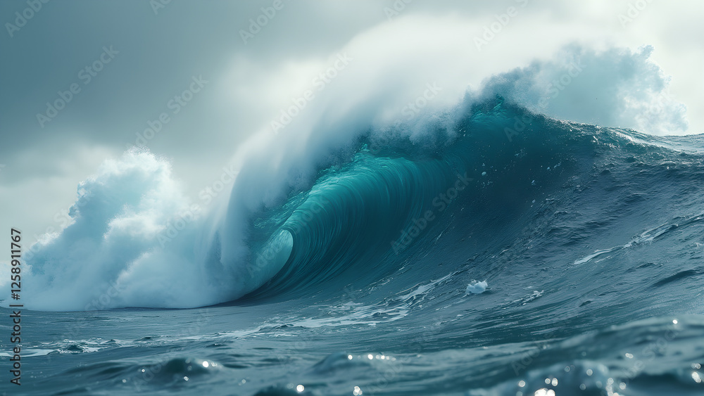 Stock-Foto „Ocean wave energy converters in action. Harvesting ...