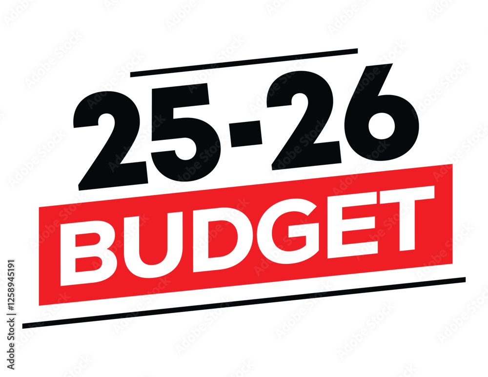 Budget 2025-2026 logo design, 2025-26 budget banner design templates ...