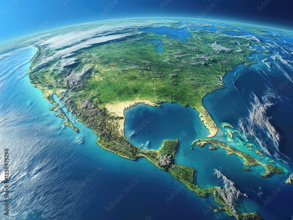 Detailed Map of the Gulf of Mexico: Exploring Borders and Geography of ...