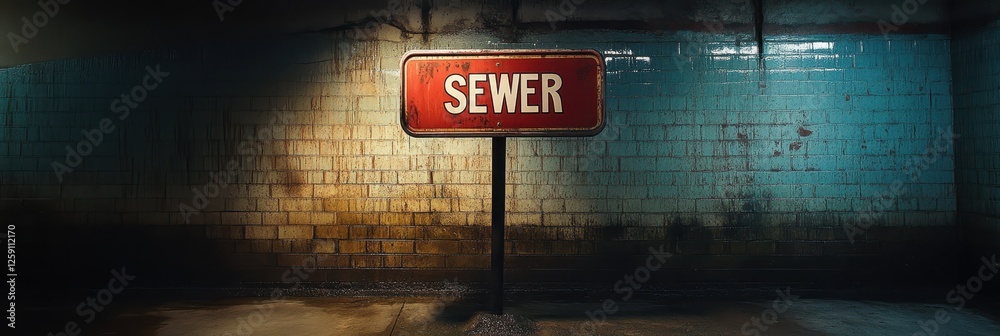 Image showcasing an urban underground sewer tunnel environment with ...