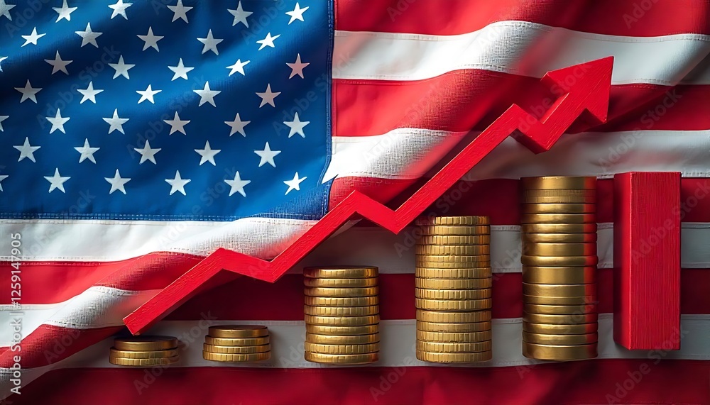 Import Trade Tariffs increase concept with United States of America ...