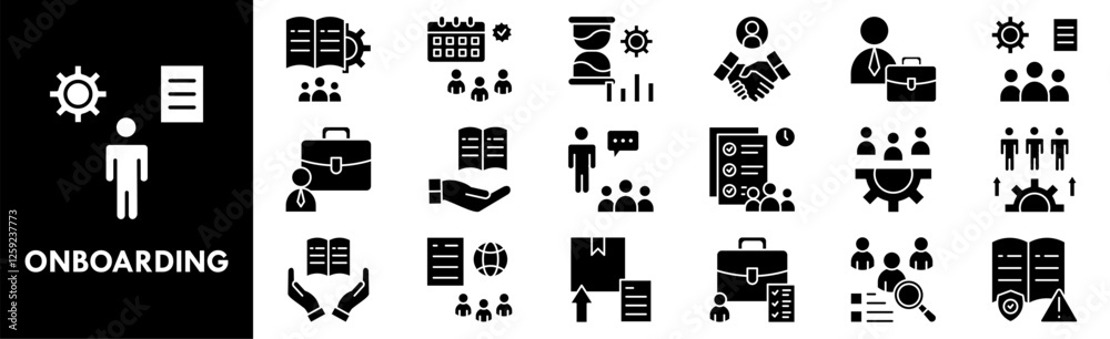 Onboarding icon collection set. Containing design employee, business ...