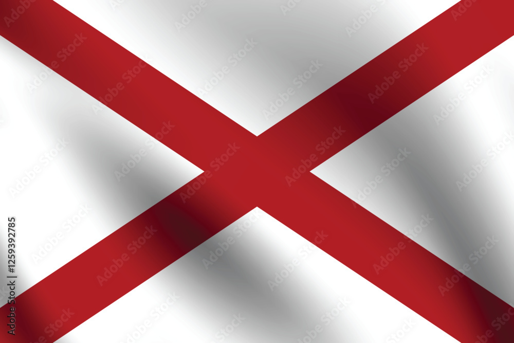 Flag of Alabama. Alabama flag official size and color standards digital ...