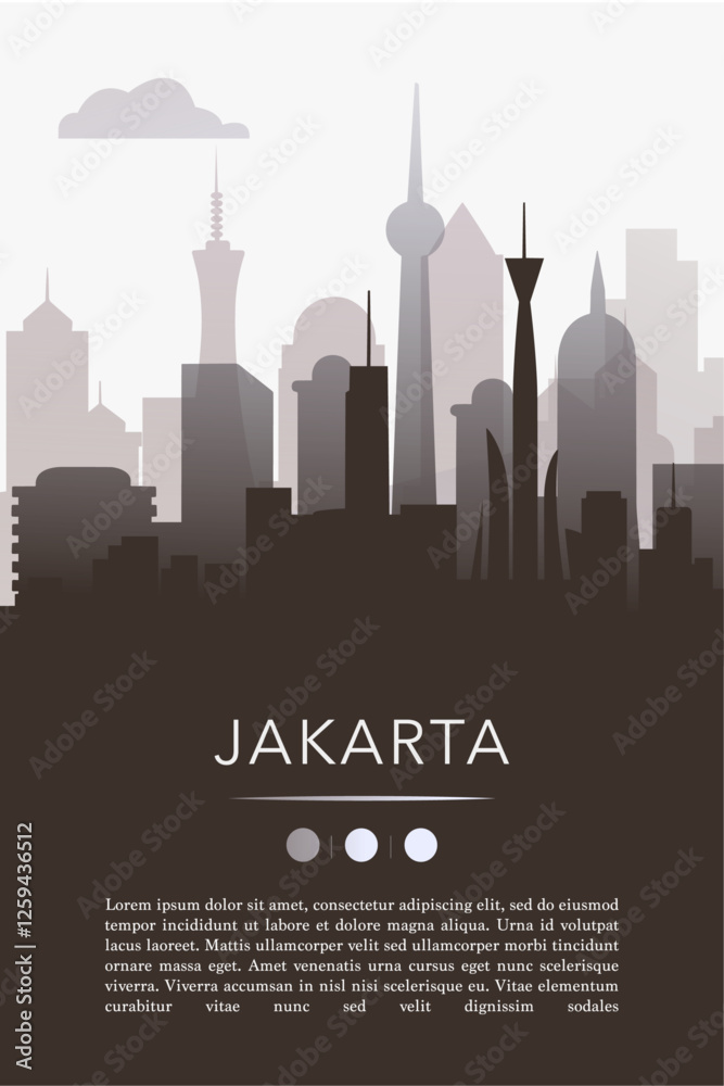 Jakarta city template for website, presentation, front page, invitation ...