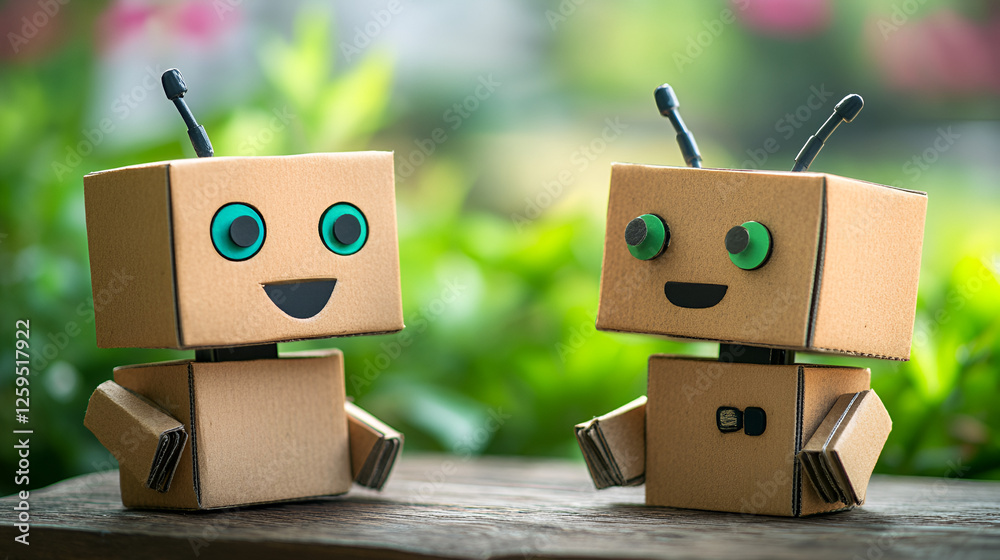 Futuristic AI chatbot assisting customers online, Smart warehouse ...