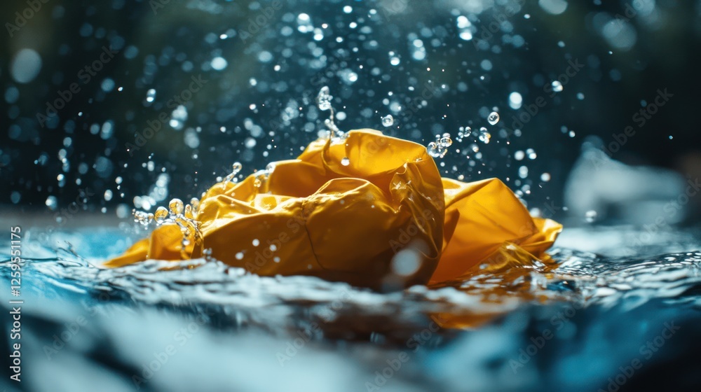 Waterproof jacket, water splash, test, outdoors, rain, nature, fabric ...