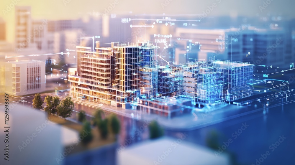 Hospital construction project blueprint with labeled investment costs ...