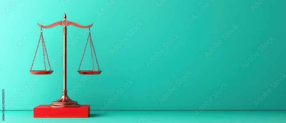 Institutions in global governance concept. Balanced scales on a vibrant ...