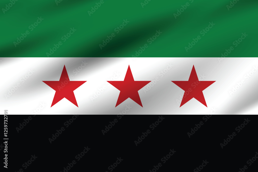 Flag of Syria. Syria flag official size and color standards digital ...
