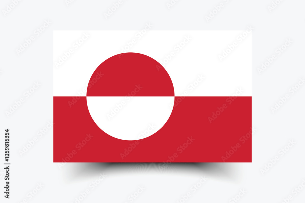Flag of Greenland. Greenland flag official size and color standards ...