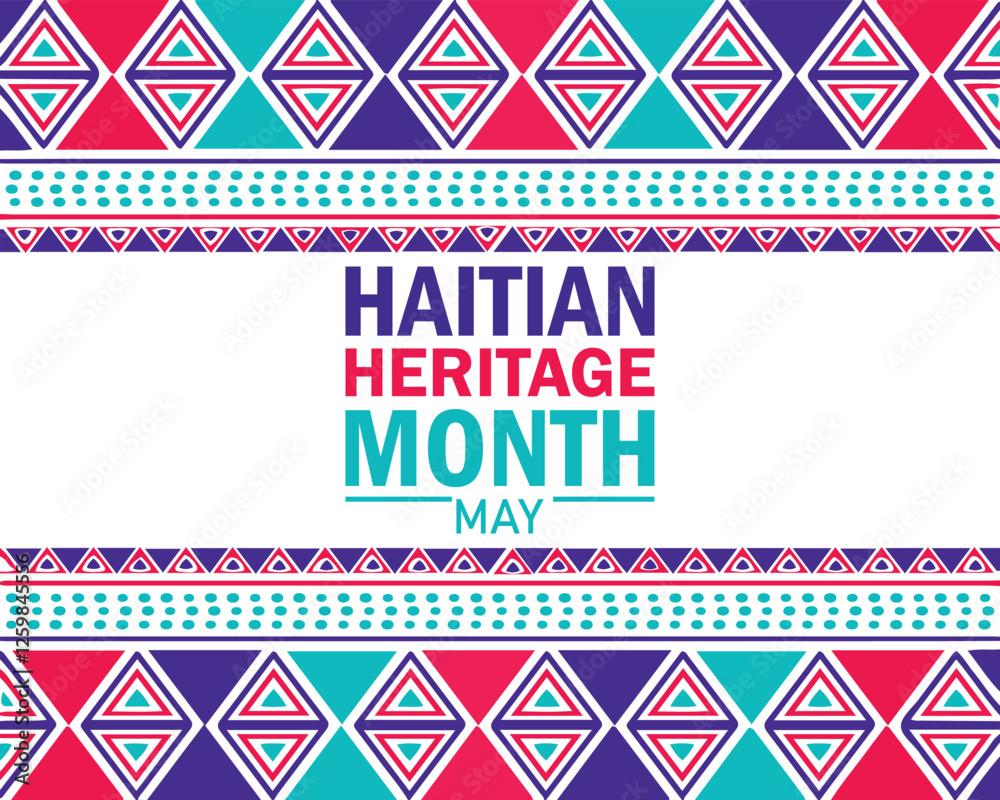 May is Haitian Heritage Month background template. Holiday concept. use ...