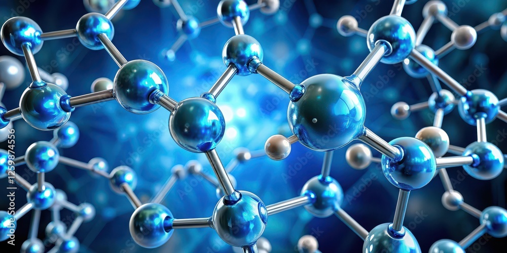 Atomic structure of a molecule, molecular assembly, silicon dioxide ...