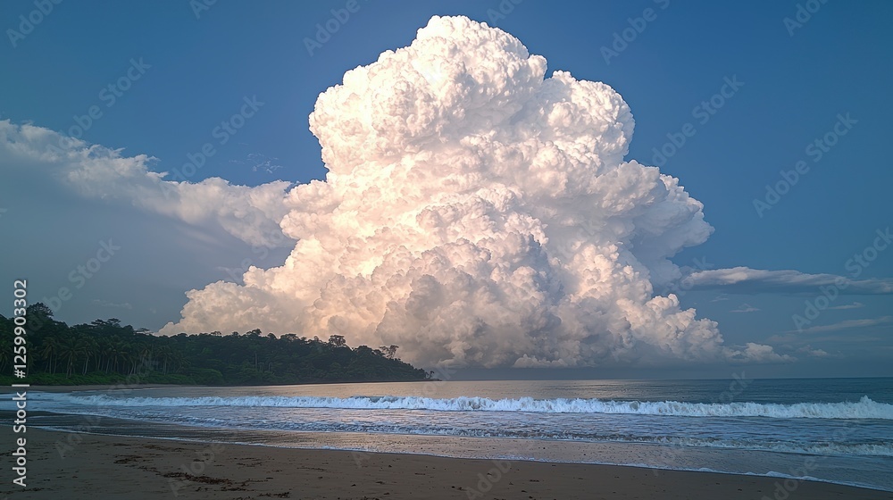 Dramatic Stormy Skies Over Ocean with Textures of Clouds and Waves ...