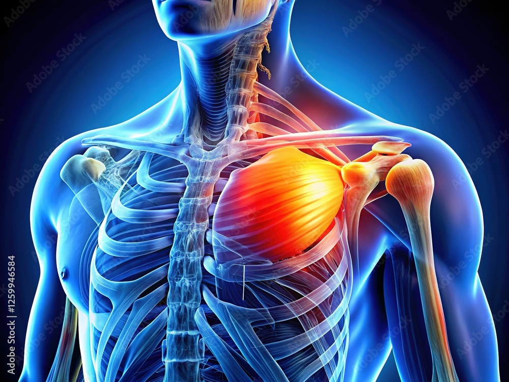 Ilustración de Stock Frozen Shoulder Anatomy: Macro View of Joint ...