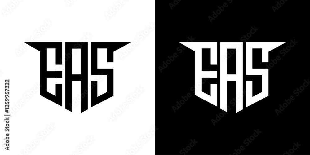 EAS letter logo design with white background in illustrator, vector ...