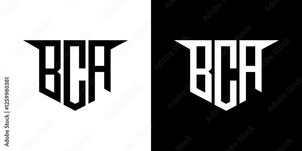 BCA letter logo design with white background in illustrator, vector ...