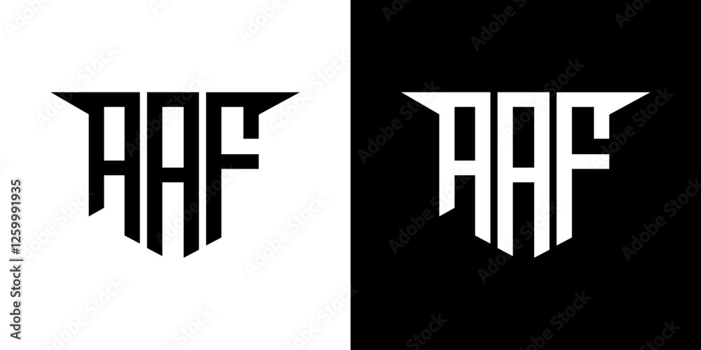 AAF letter logo design with white background in illustrator, vector ...