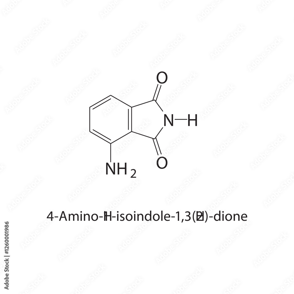 4-Amino-1H-isoindole1,3(2H)-dione skeletal structure.Isoindole ...