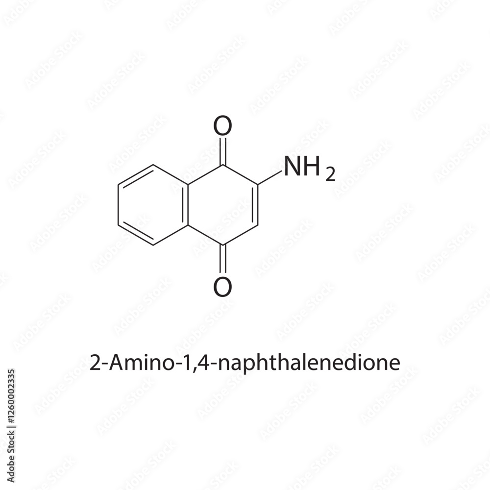 2-Amino-1,4-naphthalenedione skeletal structure.Naphthoquinone compound ...
