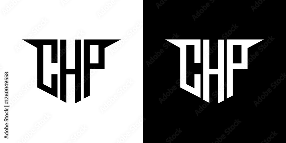 CHP letter logo design with white background in illustrator, vector ...