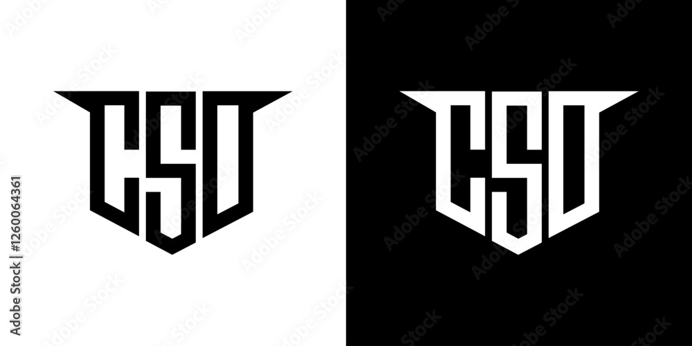 CSD letter logo design with white background in illustrator, vector ...