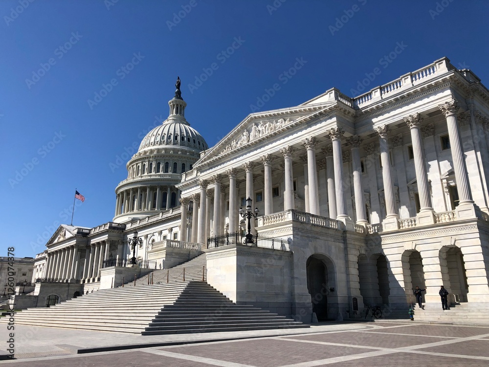 Side View of the U.S. Capitol Building, Washington, D.C. – Iconic ...