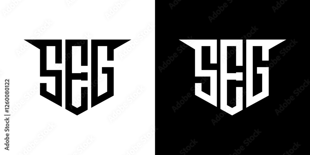 SEG letter logo design with white background in illustrator, vector ...