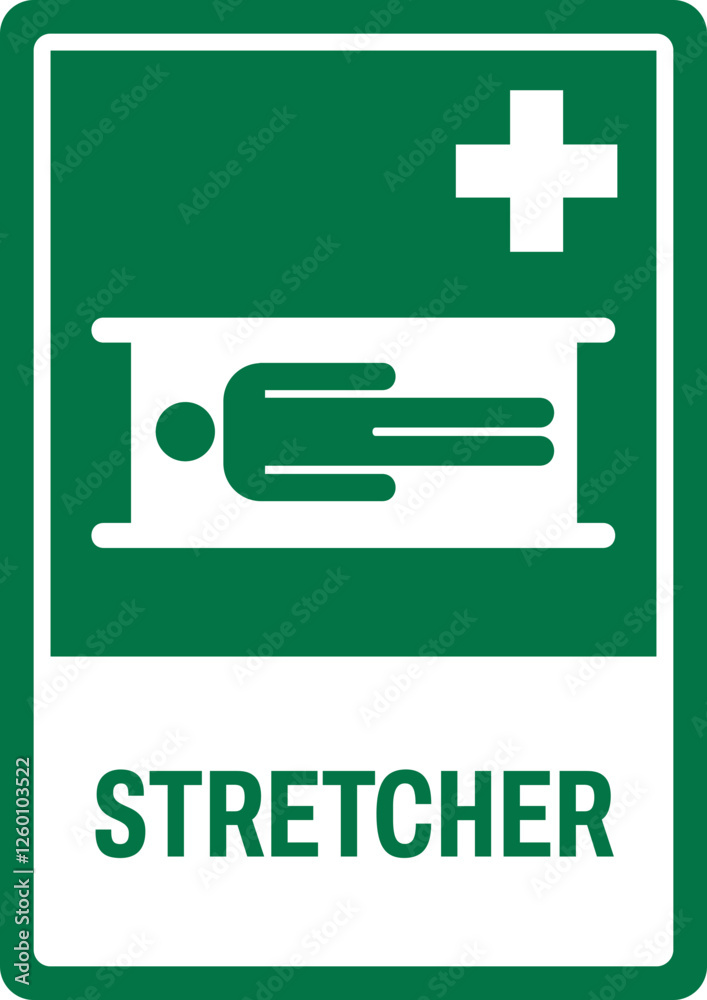 Vector de Stock emergency and first aid safety signs v2 uppercase text ...