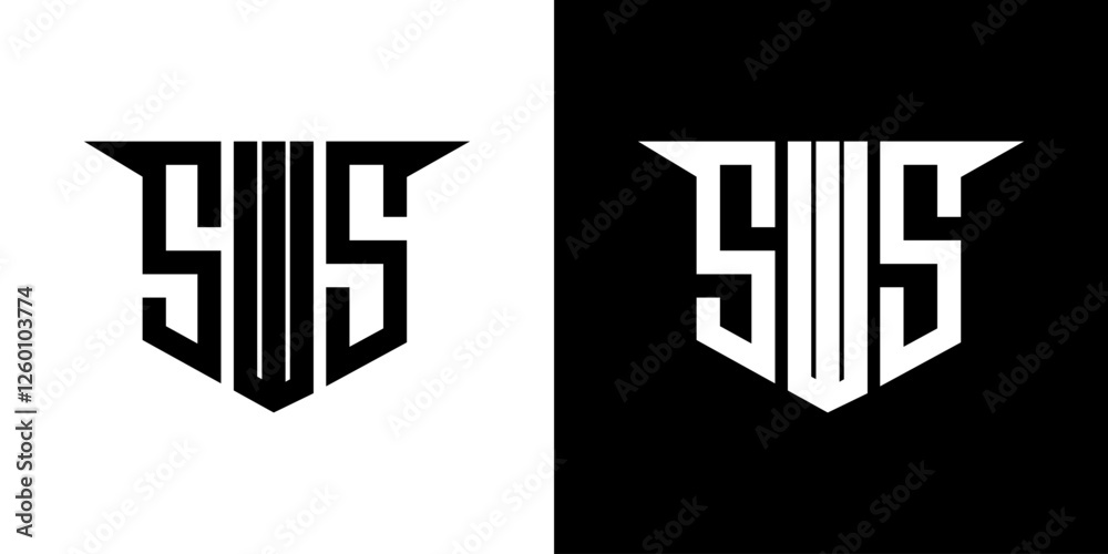 SWS letter logo design with white background in illustrator, vector ...