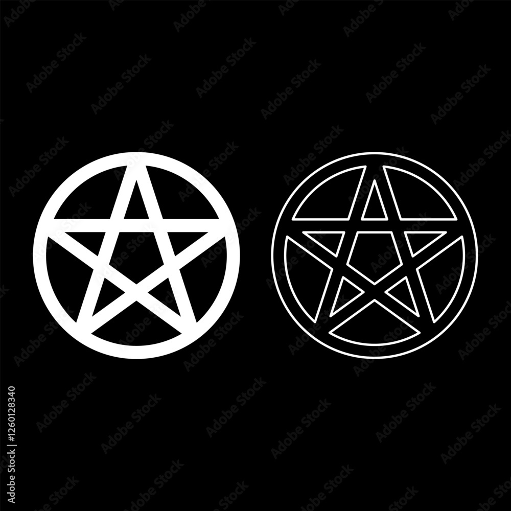 Pentakl Neopagan Wicca Pentacle Neo paganism sign five pointed star in ...