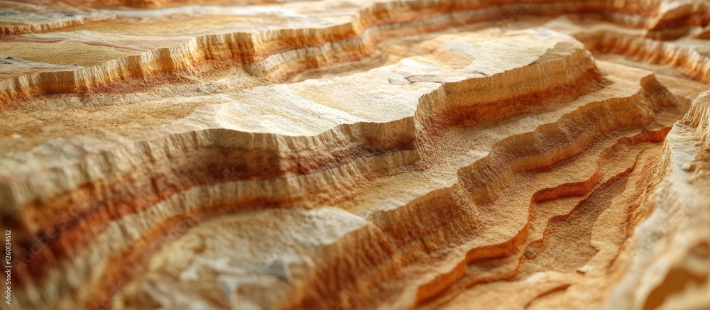 Geoscience texture featuring layered earth tones of orange and beige ...
