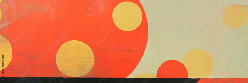 Mottled red and yellow texture with large rounded patches creating high ...