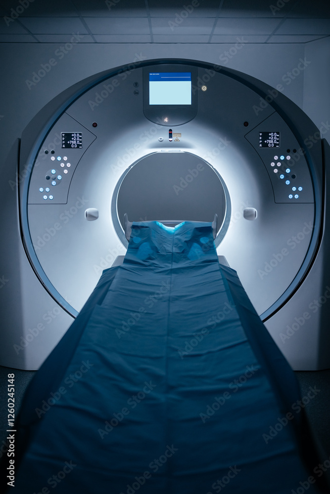 Medical technology. Magnetic resonance imaging scan device in Hospital ...