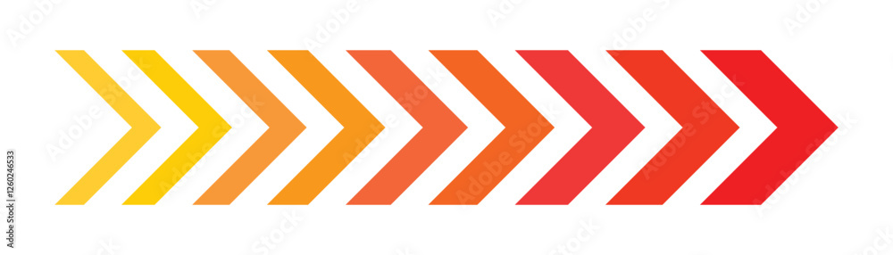 colourful arrow. dynamic moving arrow representing speed, acceleration ...