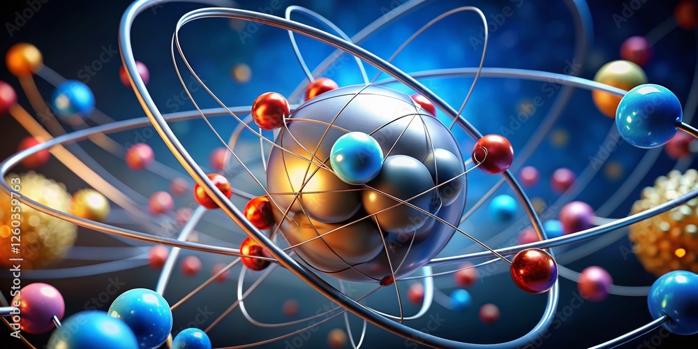 High Resolution Atom Structure Visualization Detailed 3d Model Of
